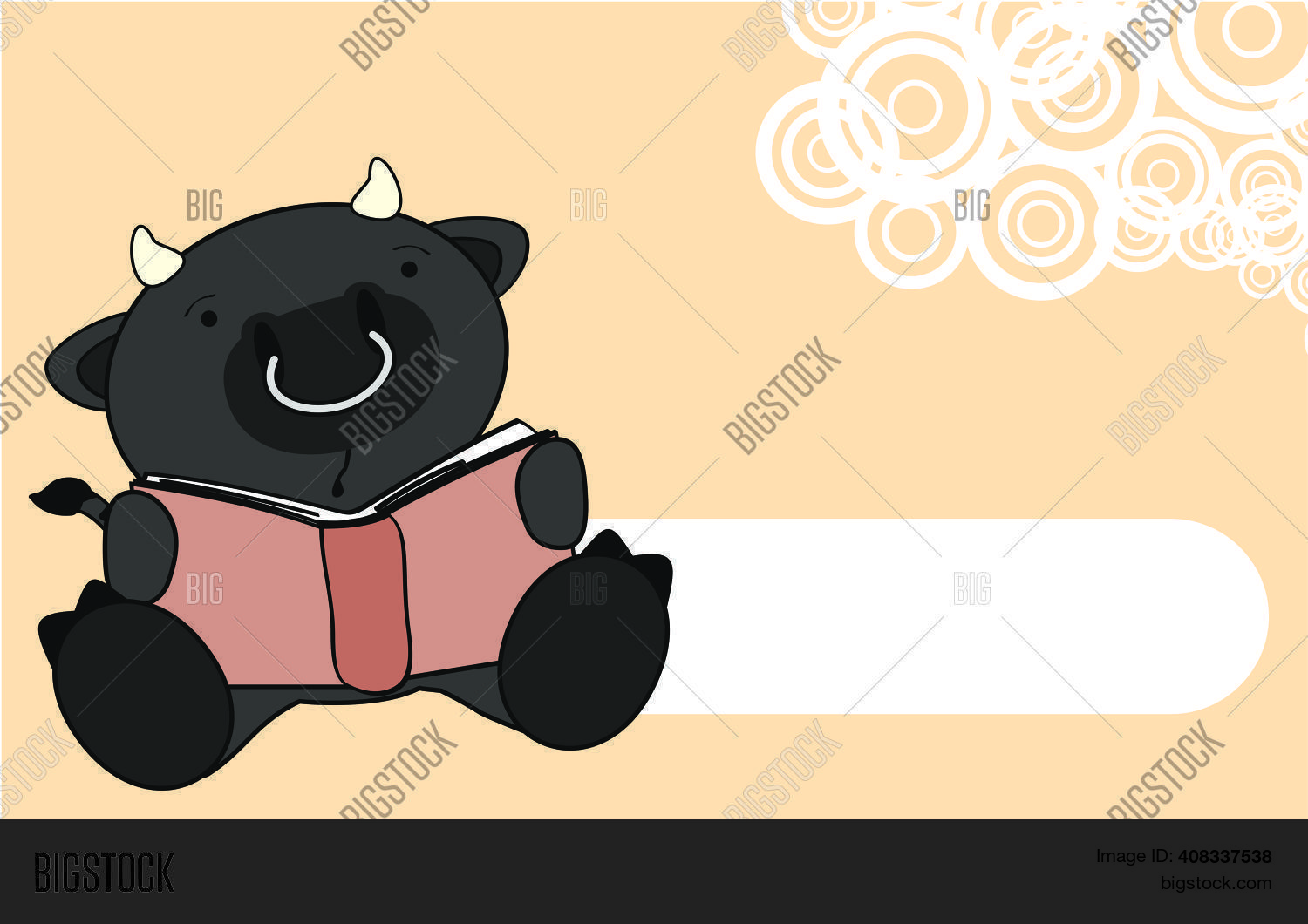 Cute Baby Black Bull Vector & Photo (Free Trial) | Bigstock