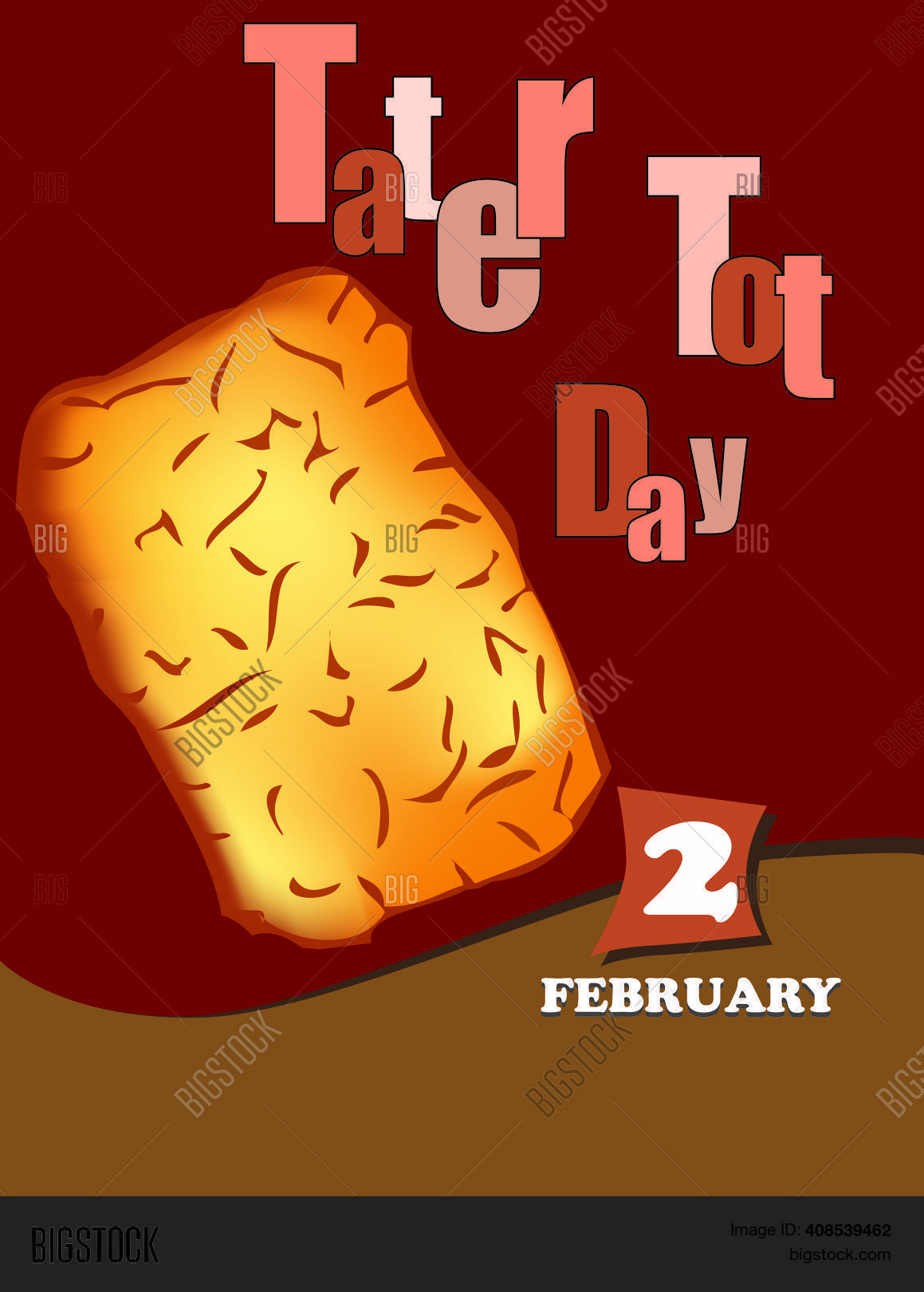 Poster Tater Tot Day. Vector & Photo (Free Trial) | Bigstock
