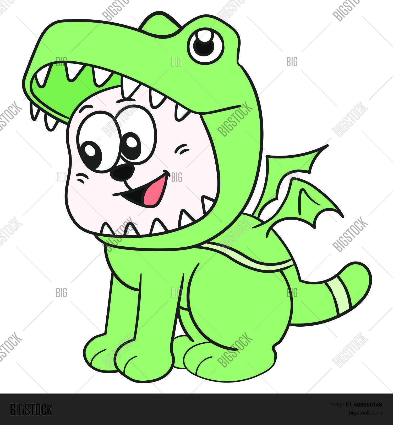 Little Dog Dinosaur Vector & Photo (Free Trial) | Bigstock