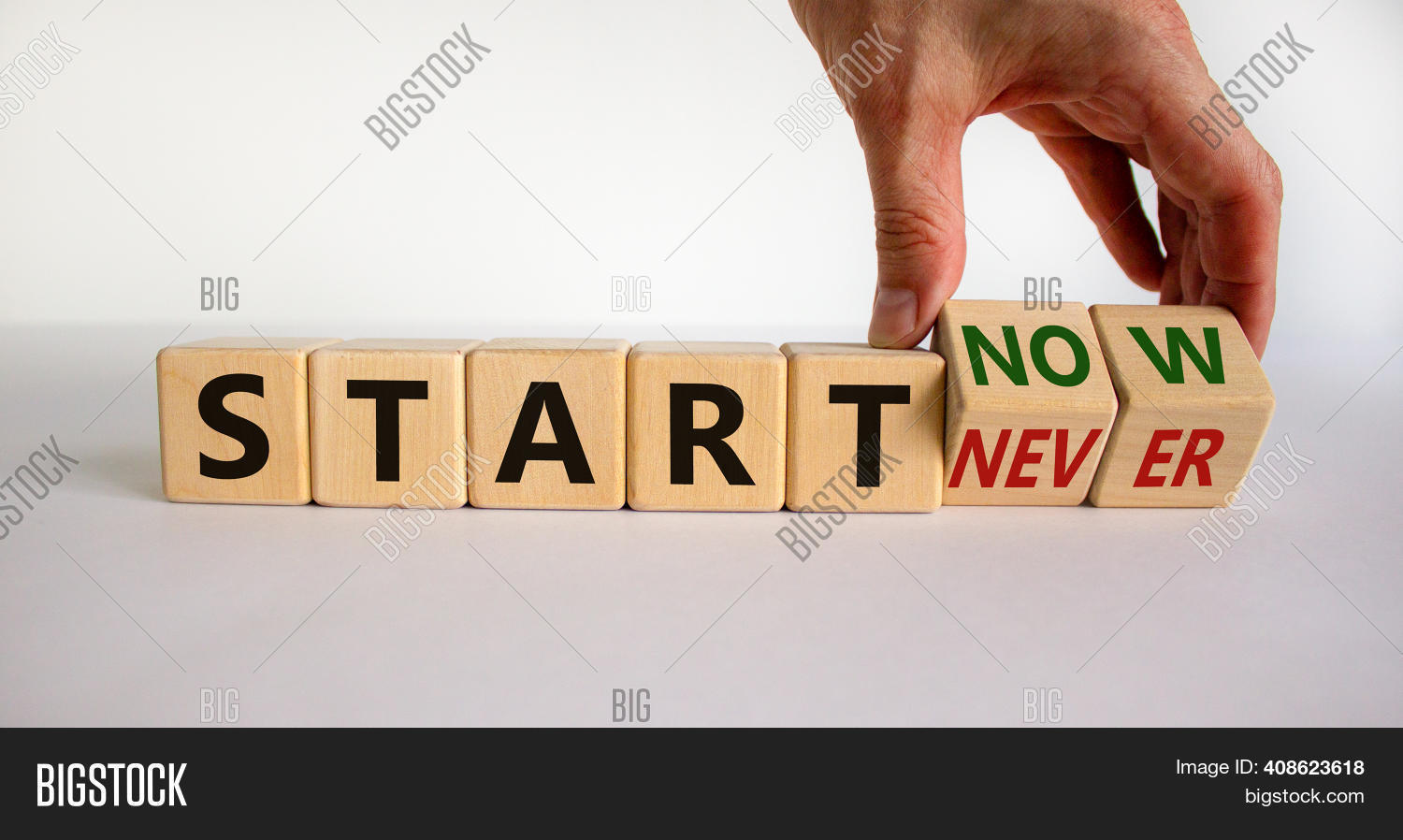 Start Now Never Symbol Image & Photo (Free Trial) | Bigstock