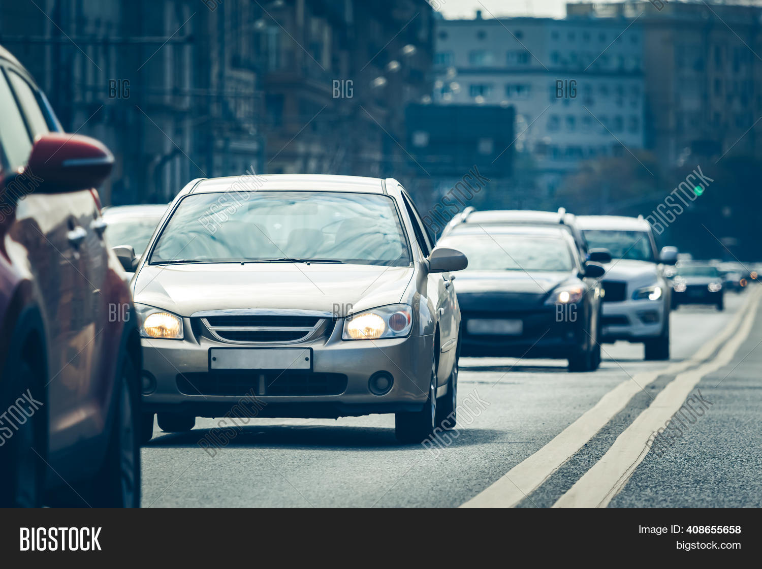 Cars Standing Line Image & Photo (Free Trial) | Bigstock