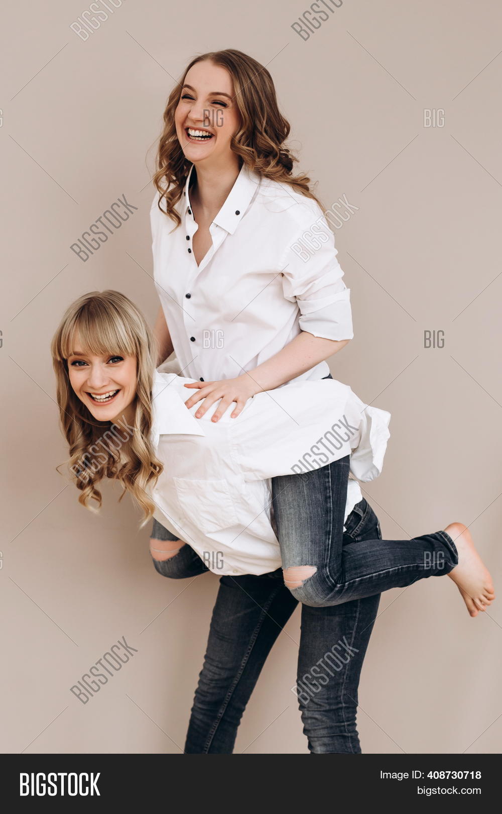 Two Happy Women On Image & Photo (Free Trial) | Bigstock