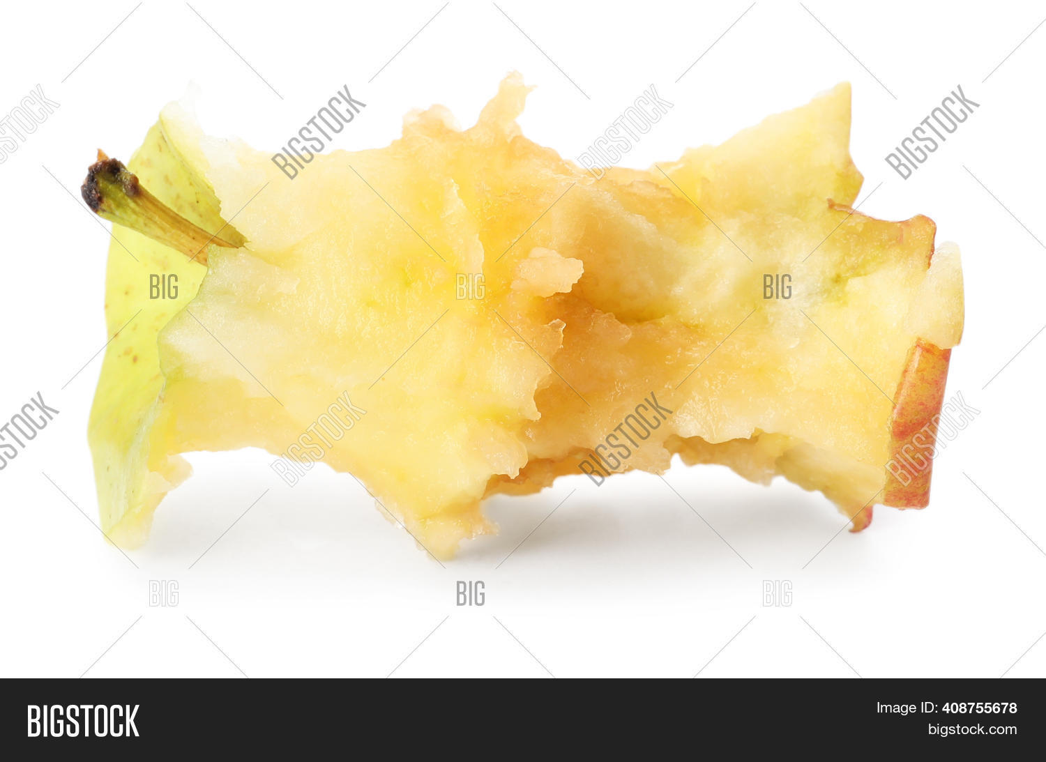 Apple Core On White Image & Photo (Free Trial) | Bigstock