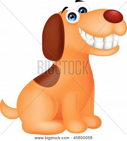 Smiling Dog Cartoon Vector & Photo (Free Trial) | Bigstock