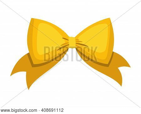Gold Bow. Cartoon Vector & Photo (Free Trial) | Bigstock