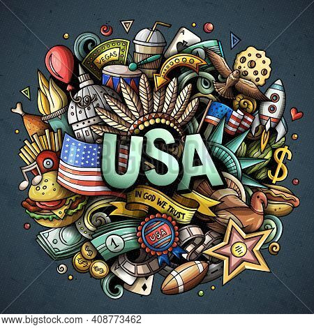 Usa Hand Drawn Vector & Photo (Free Trial) | Bigstock