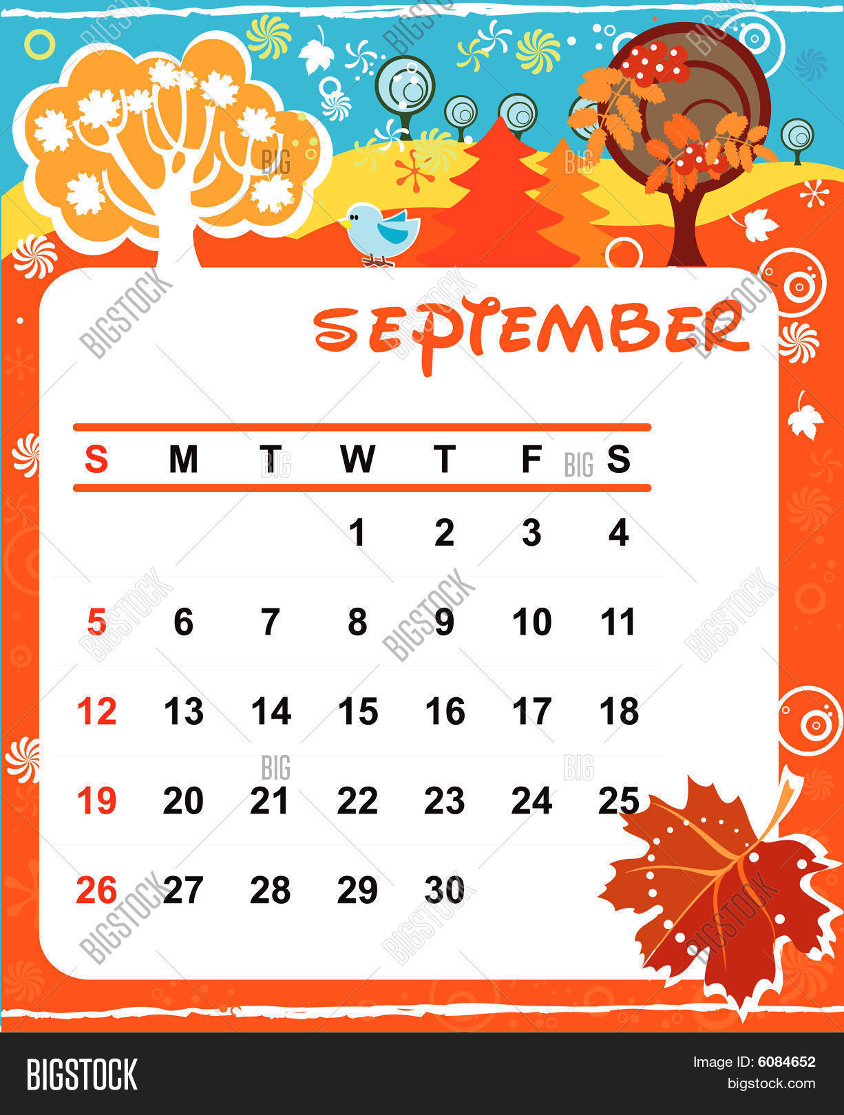 September Vector & Photo (Free Trial) | Bigstock