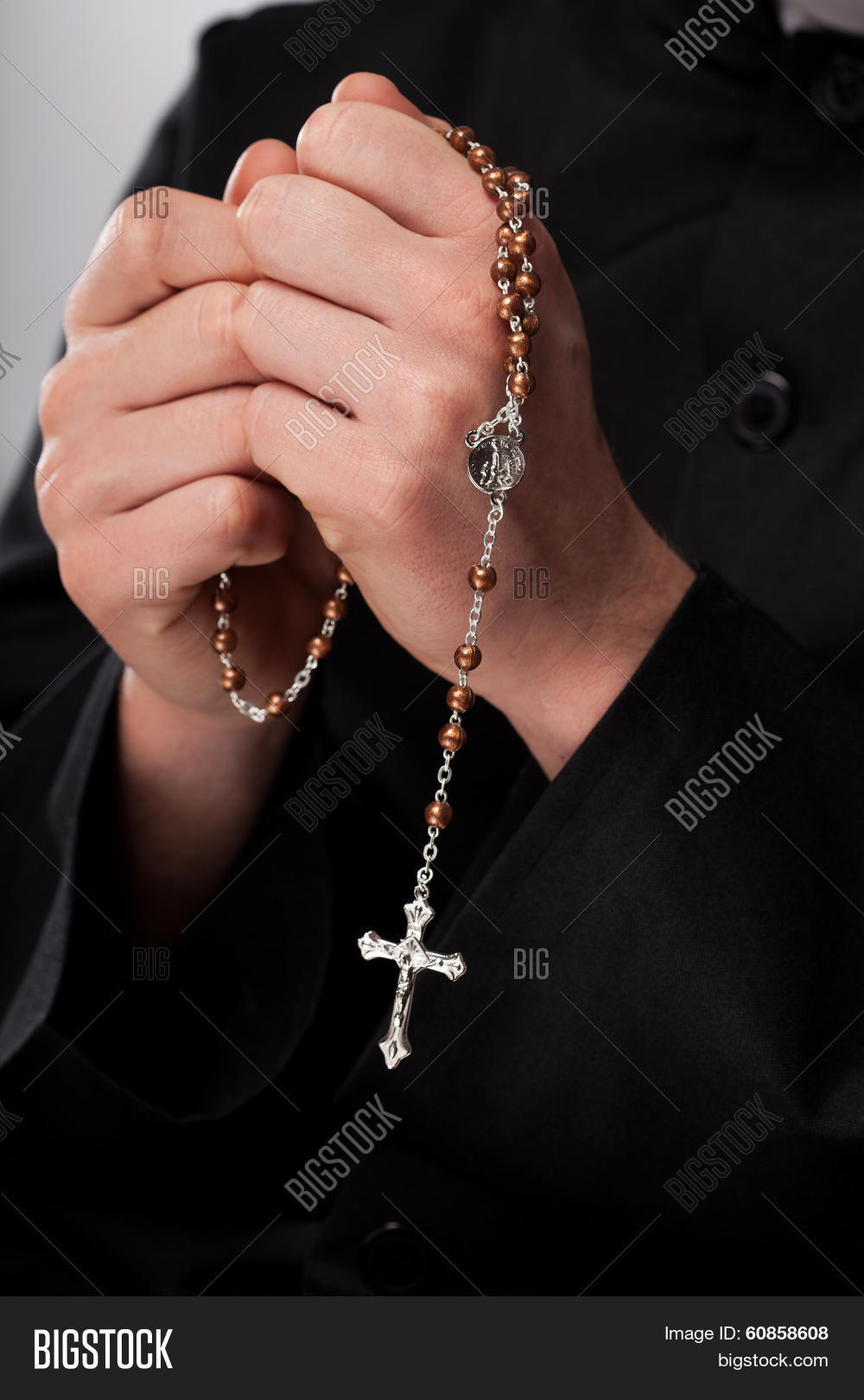 Priest Holding Rosary Image & Photo (Free Trial) | Bigstock