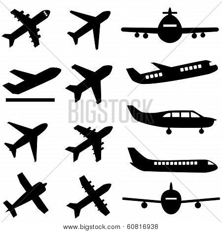 Planes Black Vector & Photo (Free Trial) | Bigstock