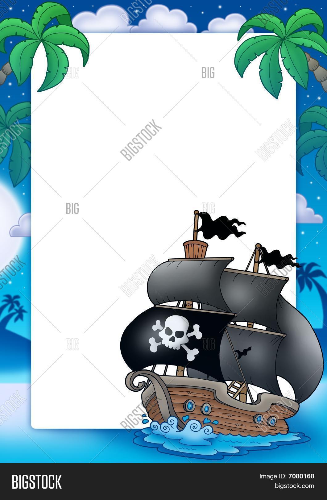 Pirate Frame Sailboat Image & Photo (Free Trial) | Bigstock