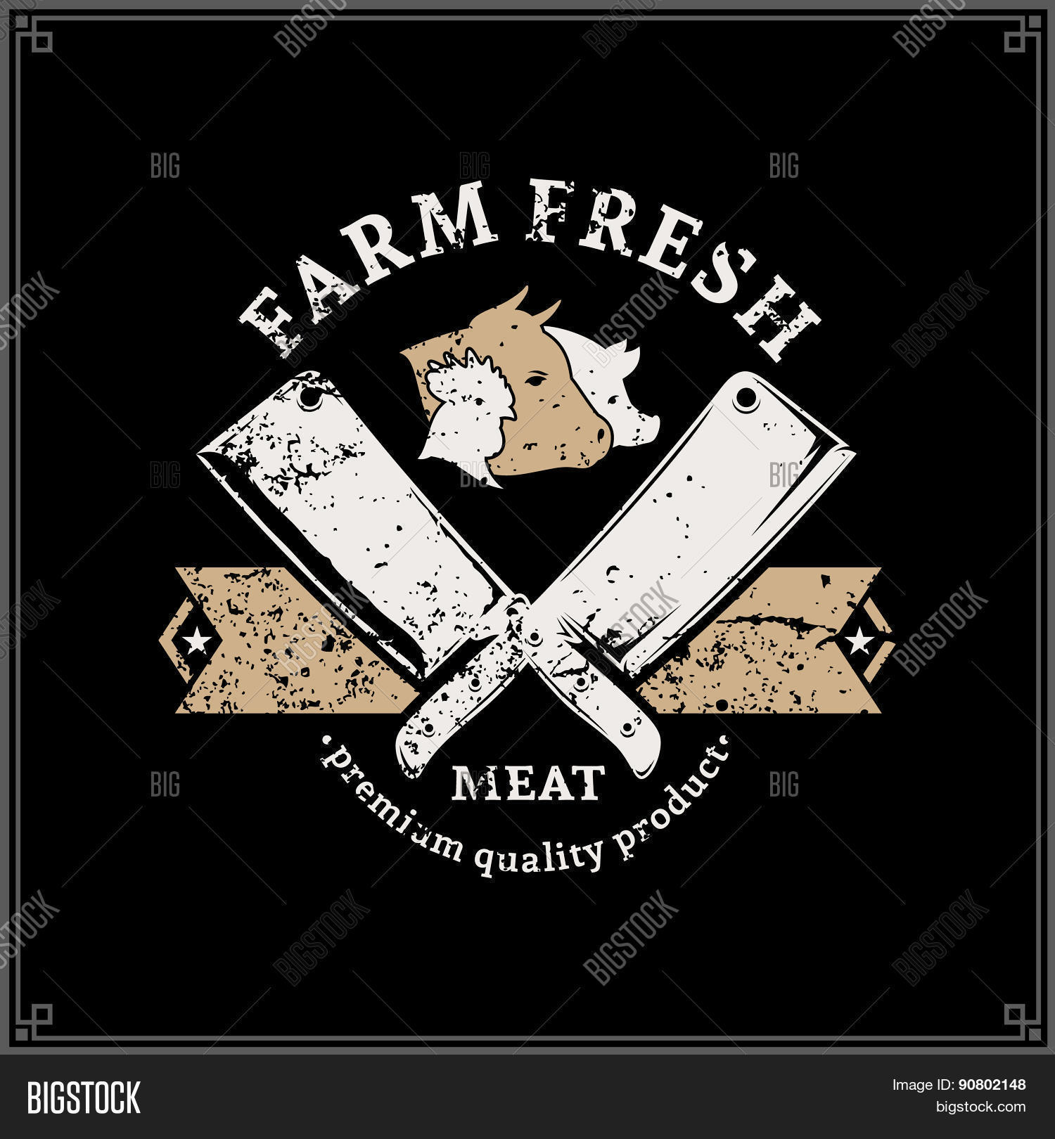 Retro Styled Butchery Vector & Photo (Free Trial) | Bigstock