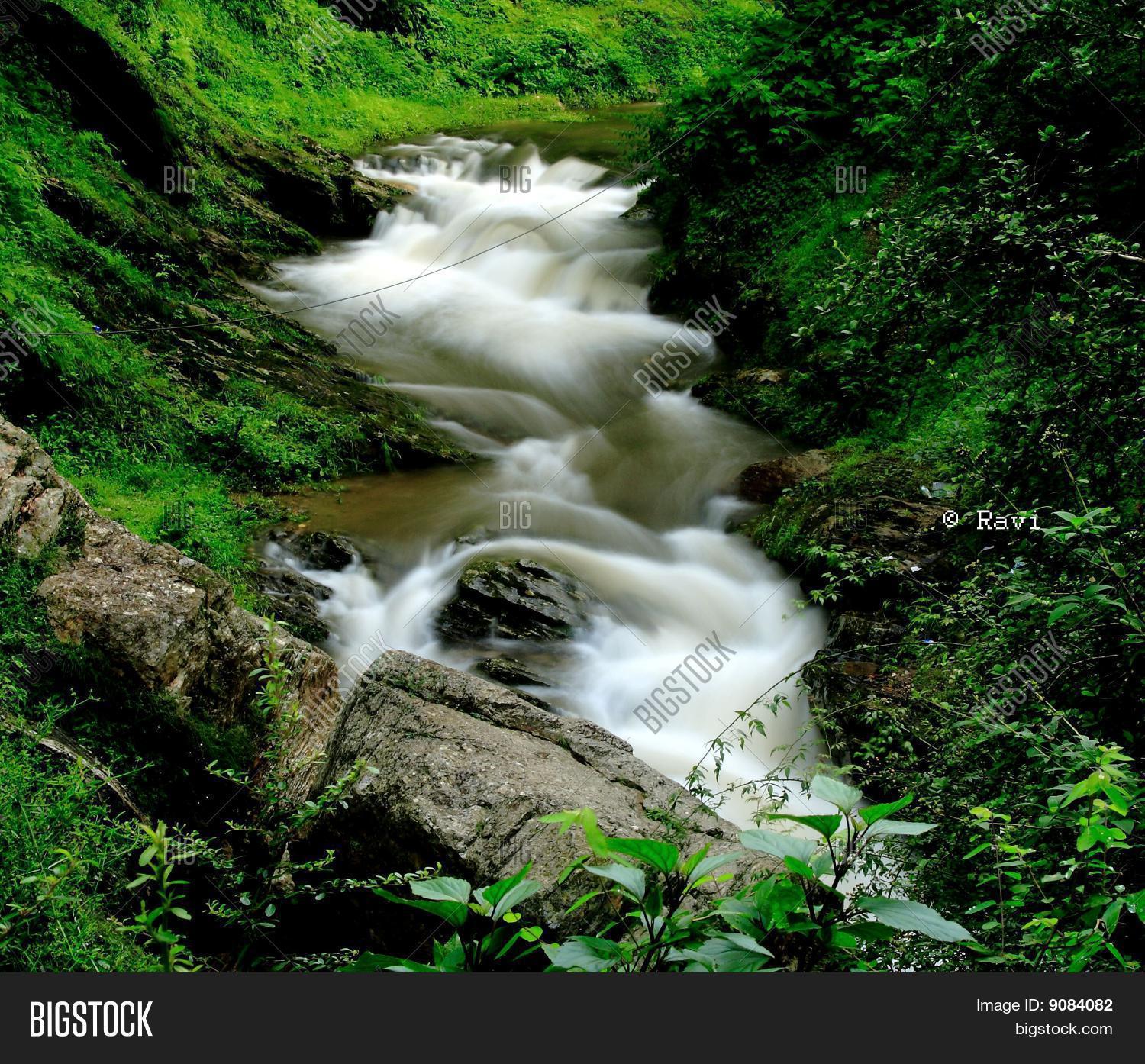 Serene Waterfall Image & Photo (Free Trial) | Bigstock