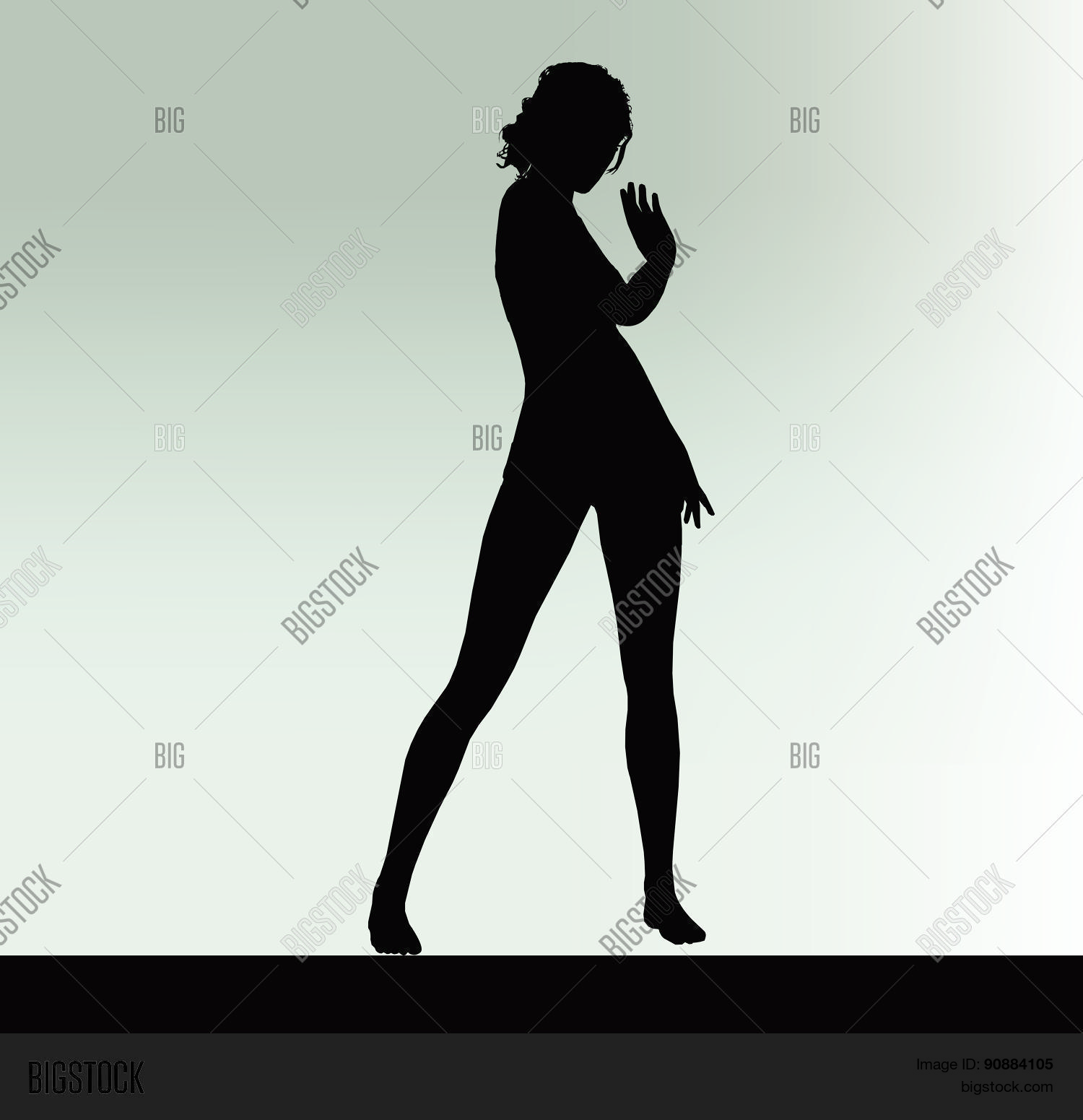 Woman Silhouette Hand Vector & Photo (Free Trial) | Bigstock