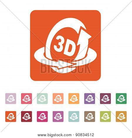 3D Icon. Rotation Vector & Photo (Free Trial) | Bigstock