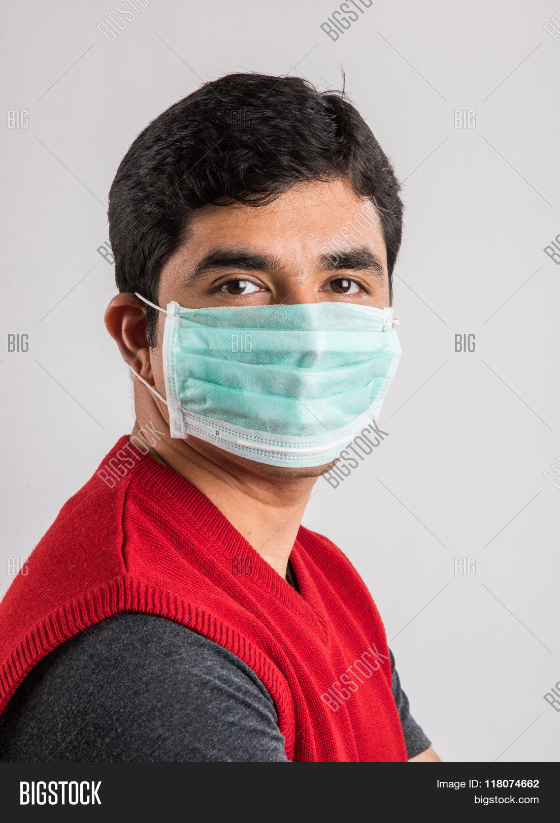 Indian Man Wears Mask Image & Photo (Free Trial) | Bigstock