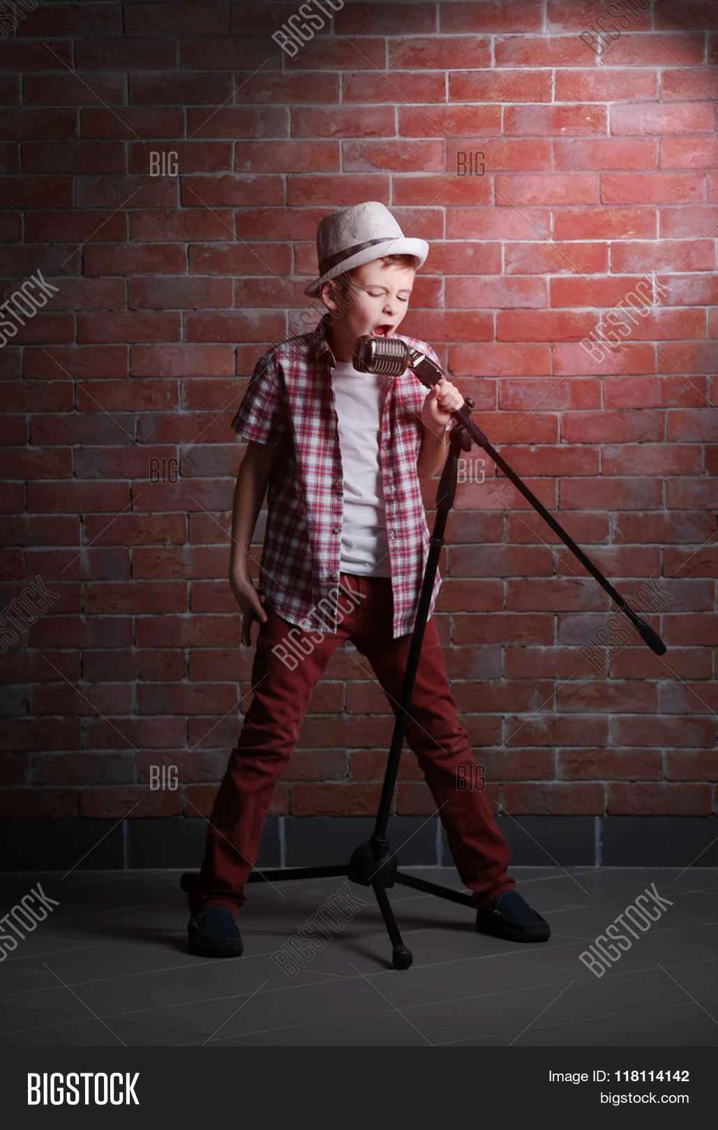 Little Boy Singing Image & Photo (Free Trial) | Bigstock