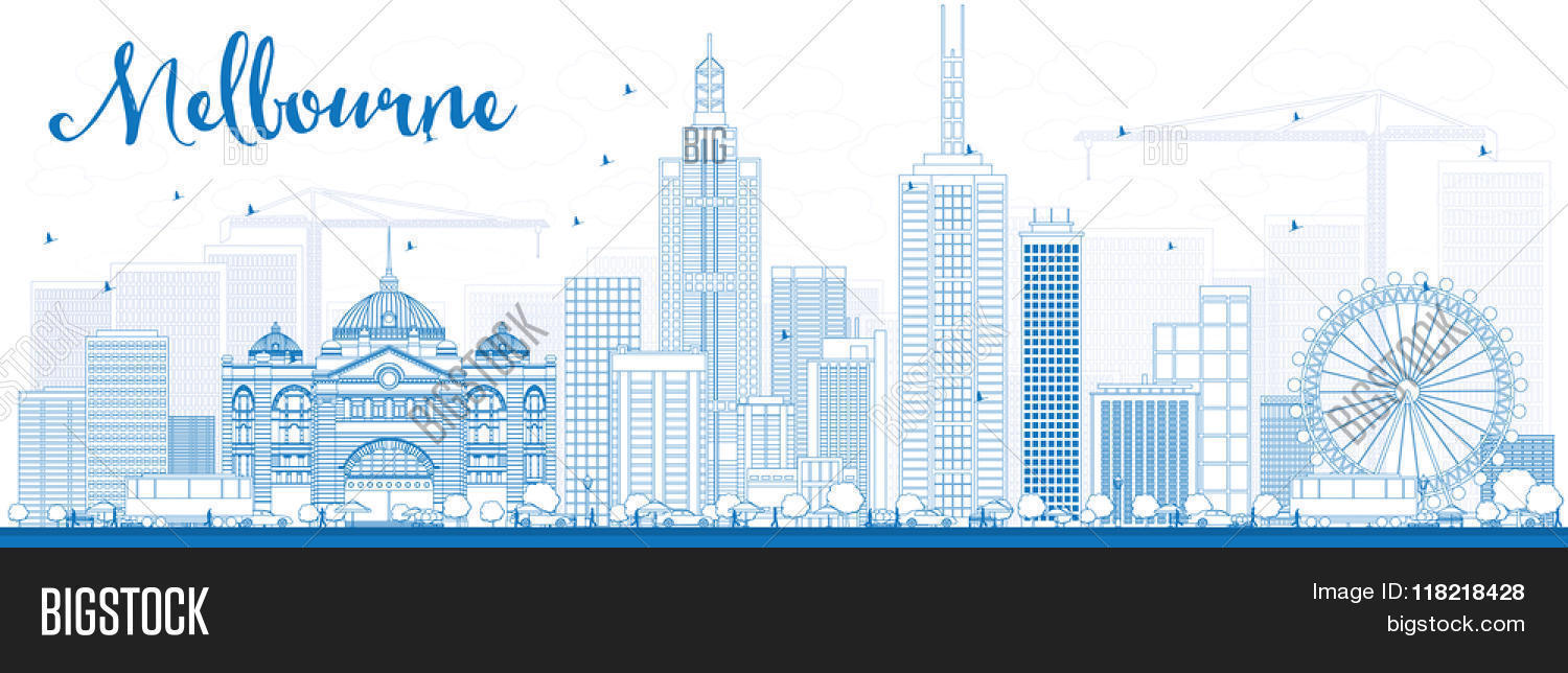 Melbourne Skyline Vector & Photo (Free Trial) | Bigstock