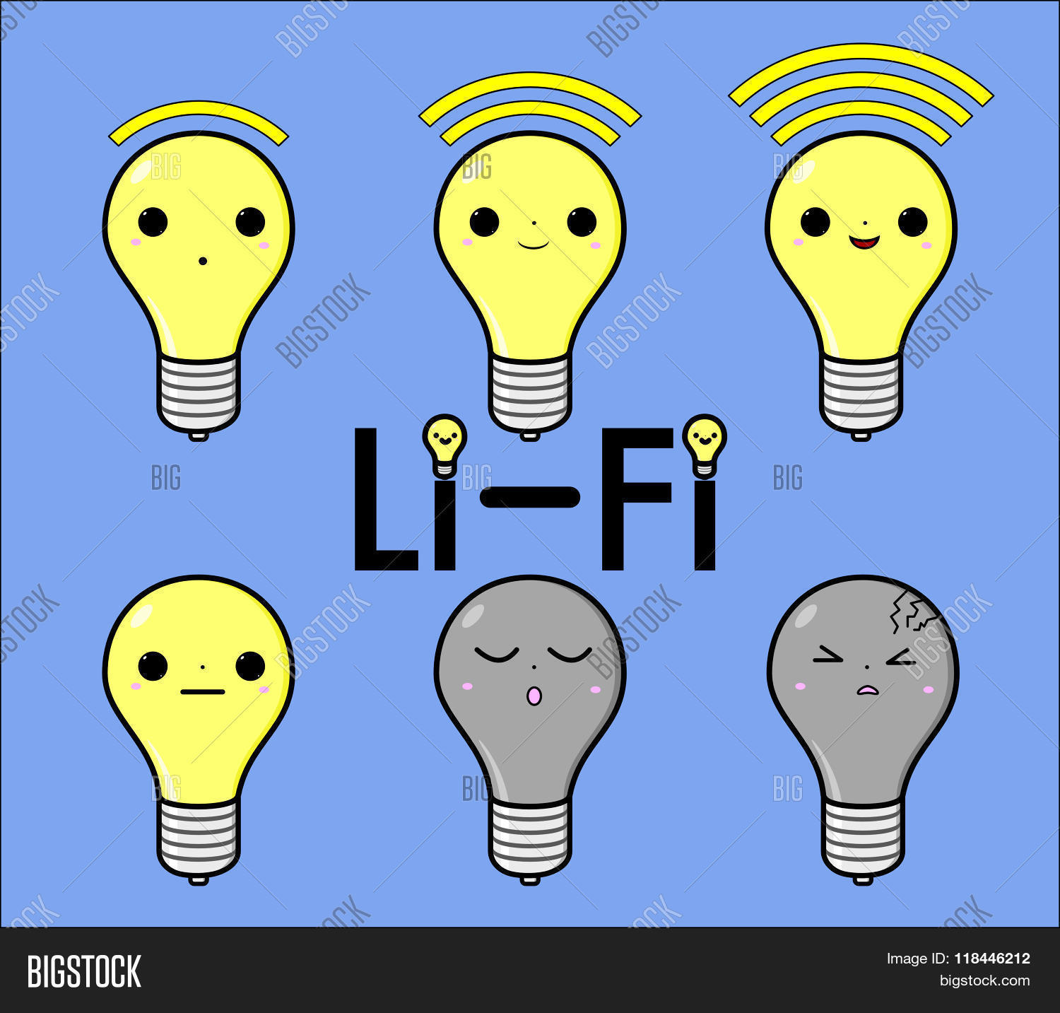 Six Li-fi Icons Vector & Photo (Free Trial) | Bigstock