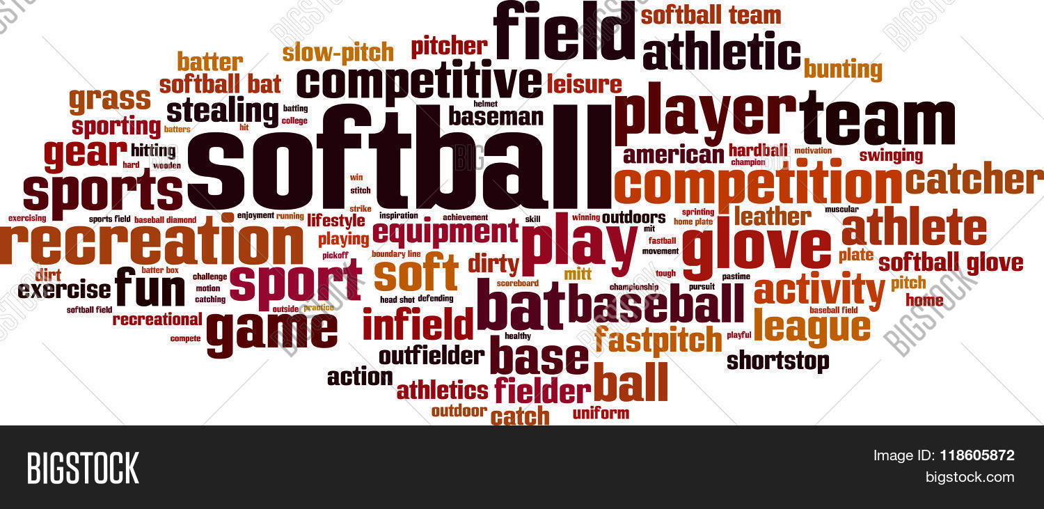 Softball Word Cloud Vector & Photo (Free Trial) | Bigstock