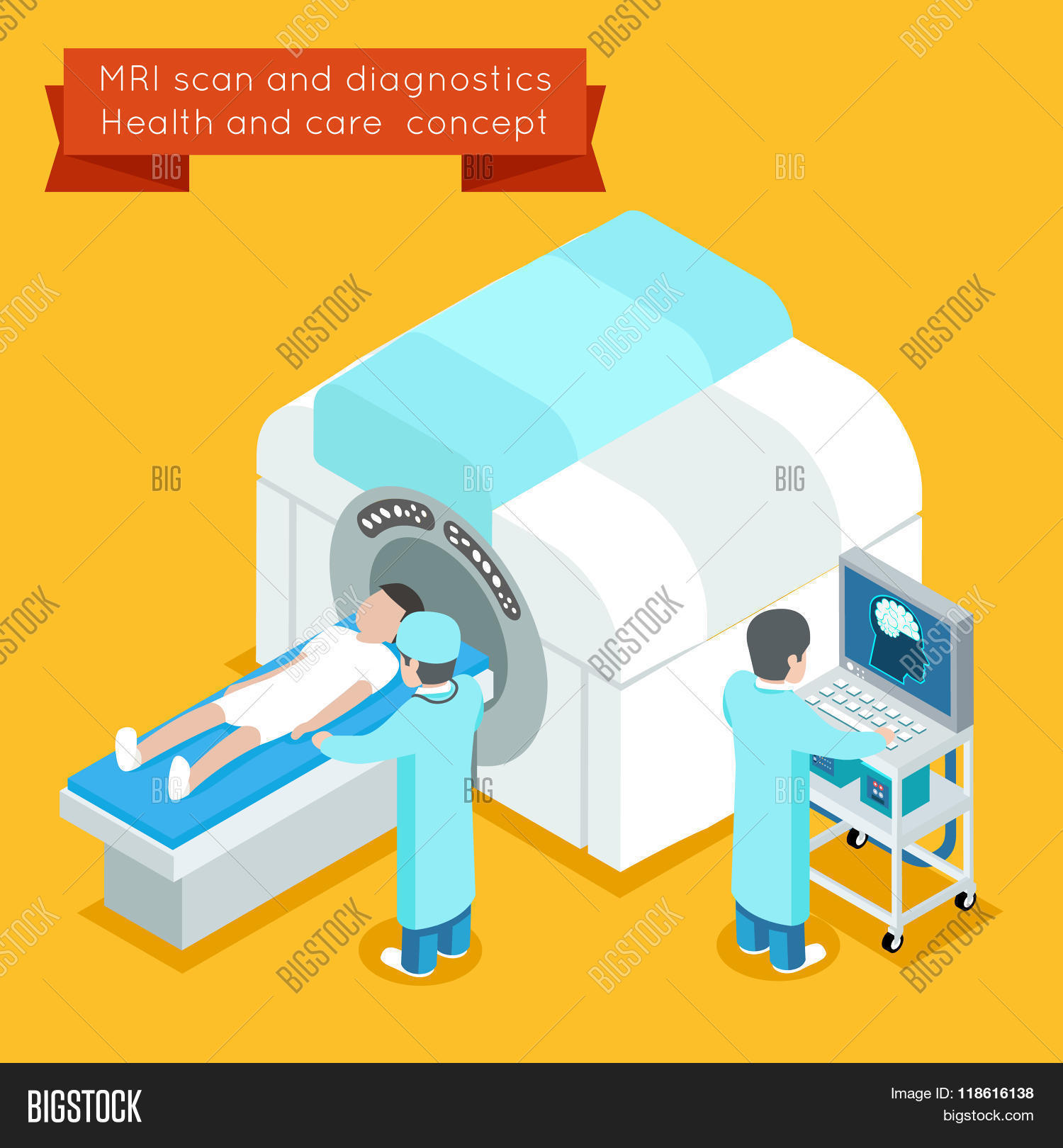 MRI Process. 3d Vector & Photo (Free Trial) | Bigstock