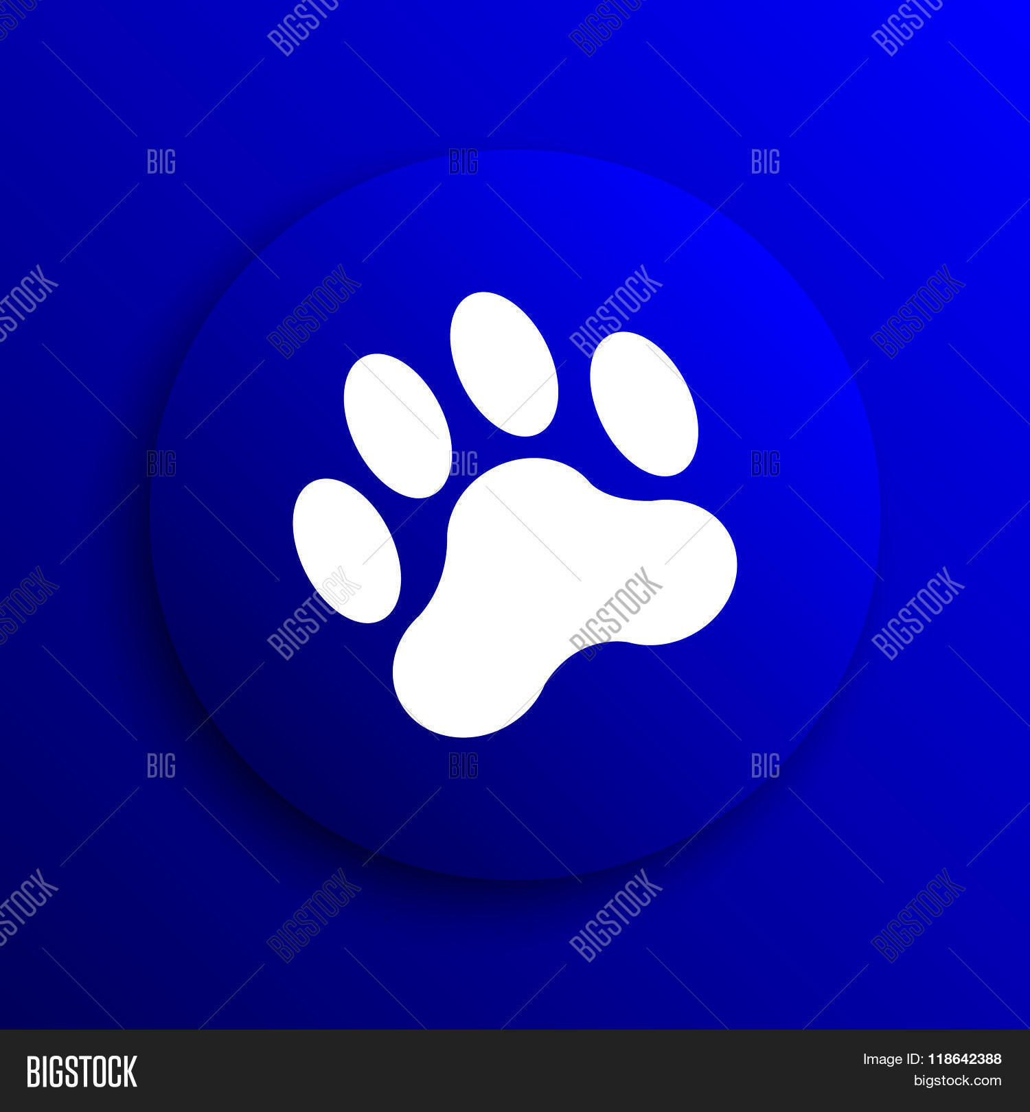 Paw Print Icon Image & Photo (Free Trial) | Bigstock