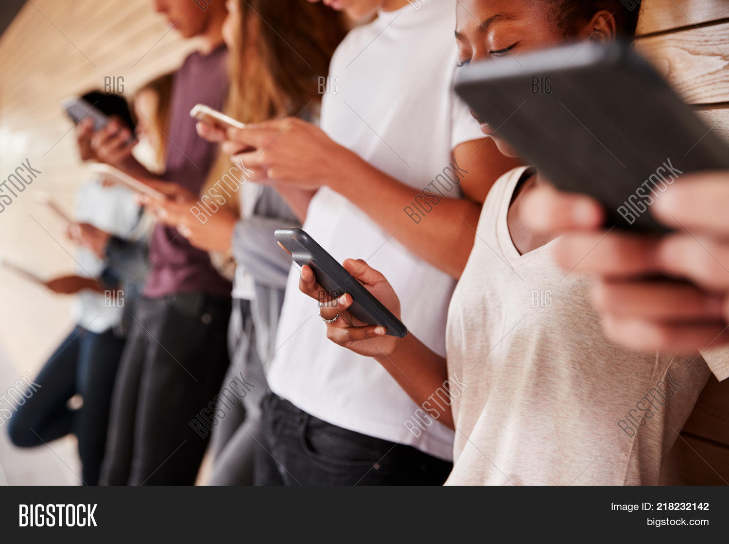 Teenage Students Using Image & Photo (Free Trial) | Bigstock