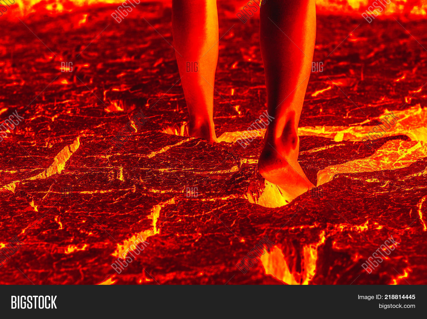 Foot On Lava Floor Image & Photo (Free Trial) | Bigstock