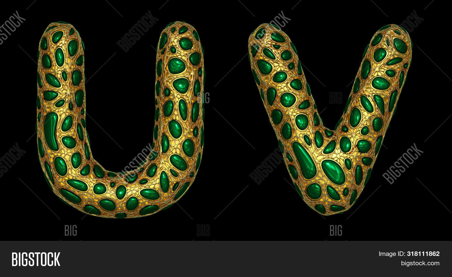 Letter Set U, V Made Image & Photo (Free Trial) | Bigstock