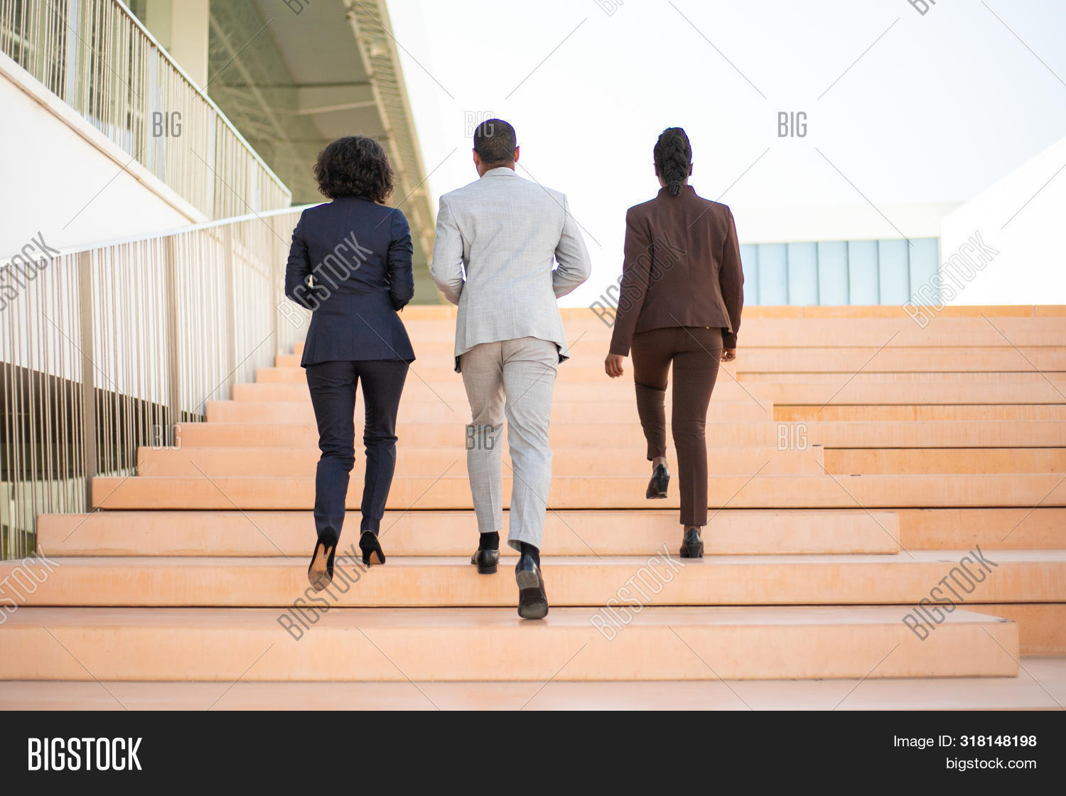 Business People Walking Outside