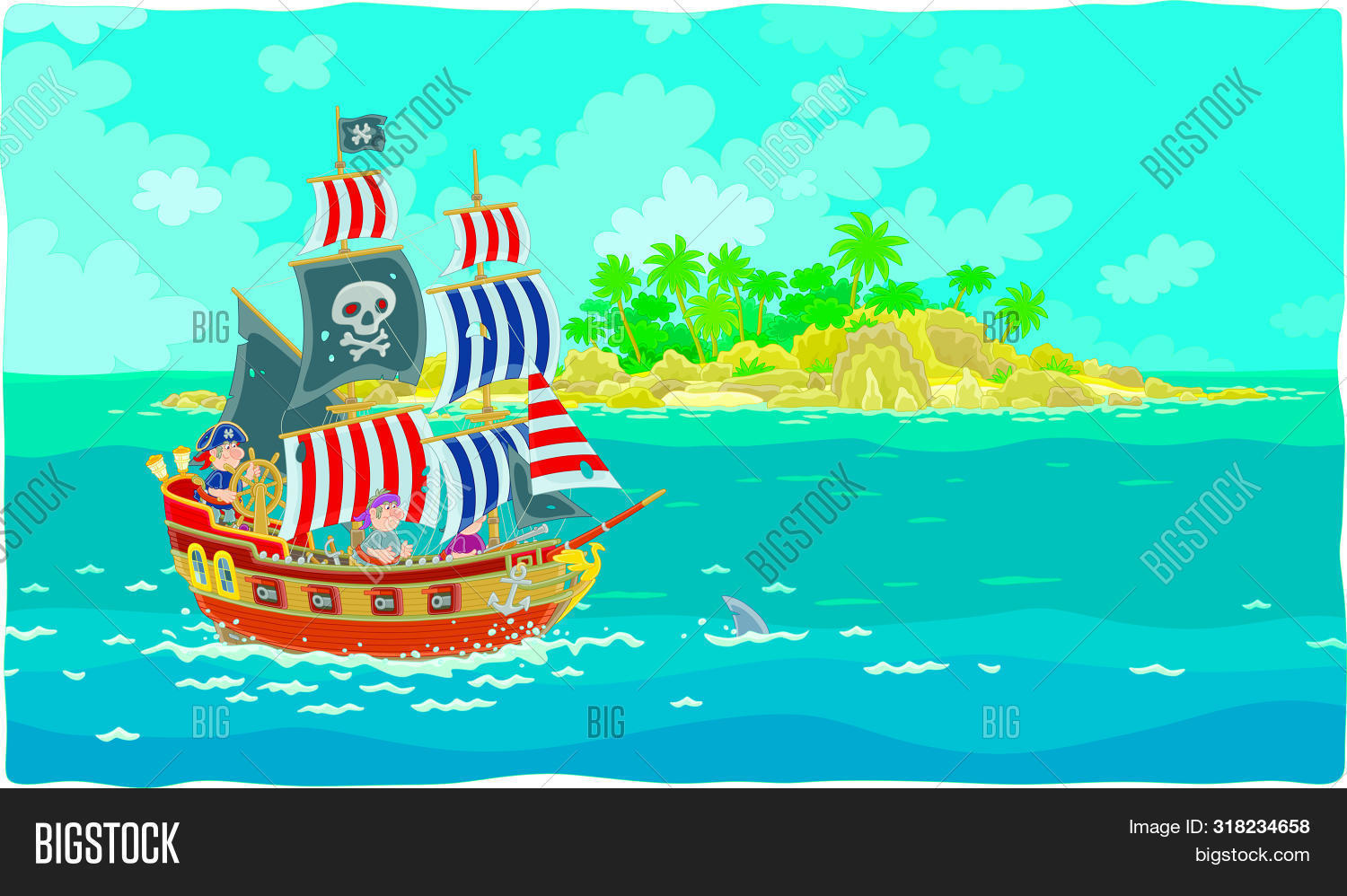 Treasure Island Sea Vector & Photo (Free Trial) | Bigstock