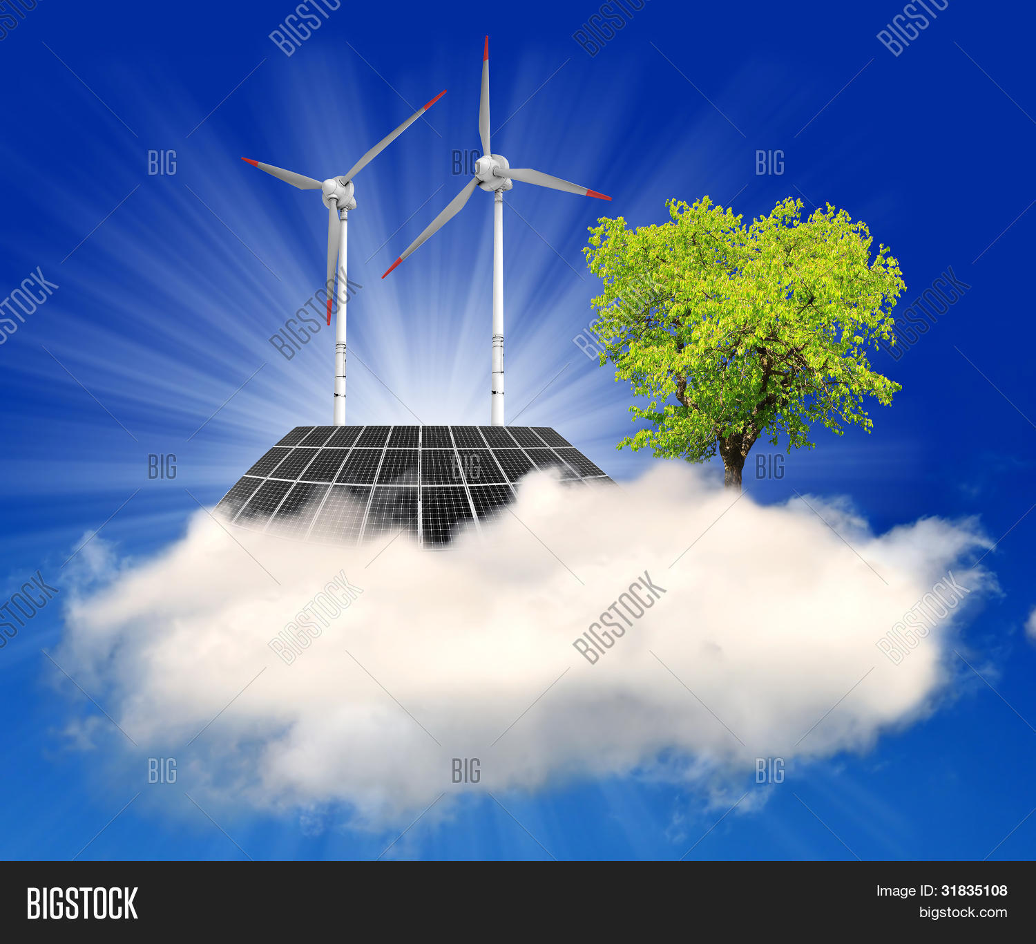 Solar Panel Wind Image & Photo (Free Trial) | Bigstock