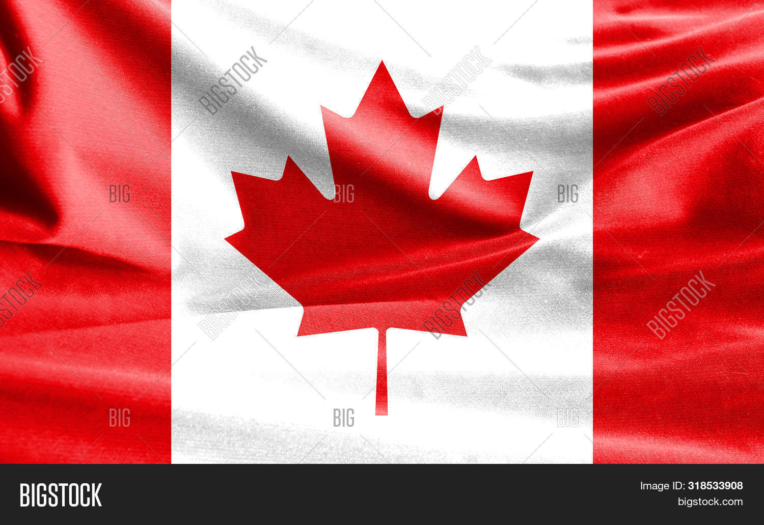 Realistic Flag Canada Image & Photo (Free Trial) | Bigstock