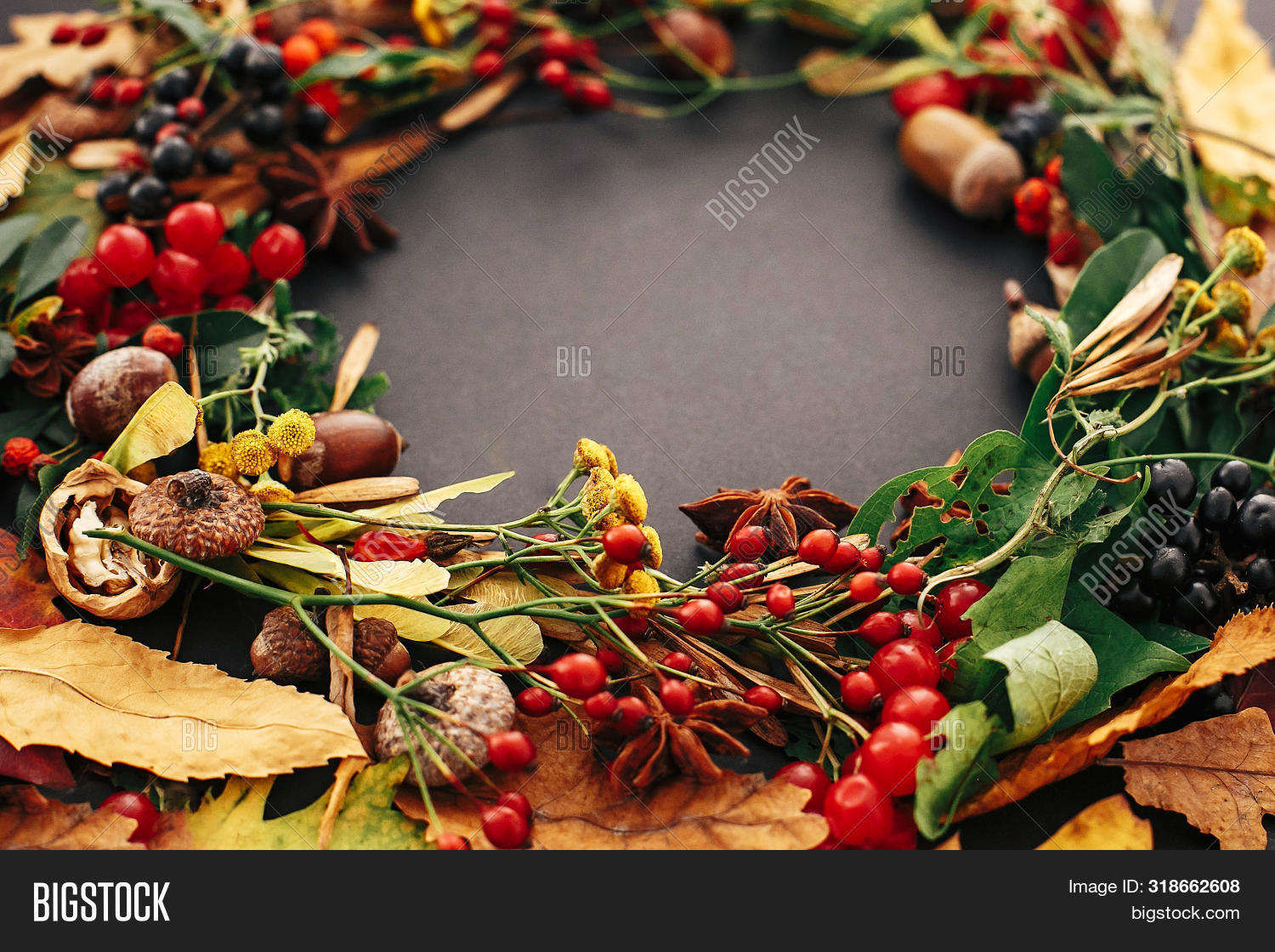 Autumn Wreath Fall Image & Photo (Free Trial) | Bigstock