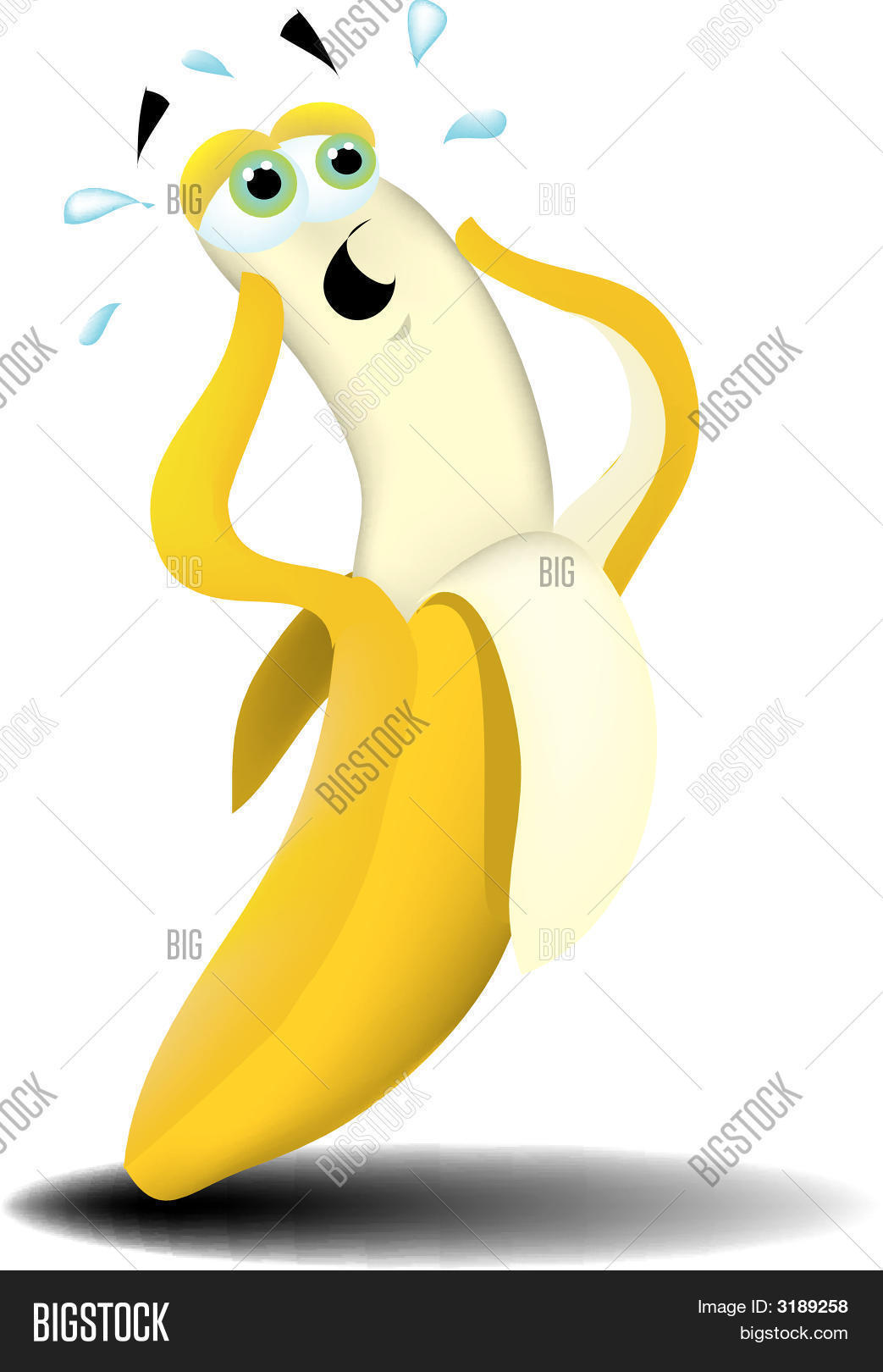 Scared Banana Vector & Photo (Free Trial) | Bigstock