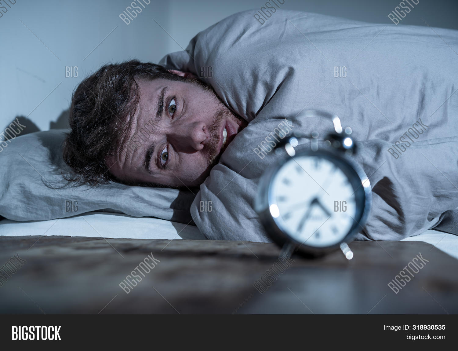 Young Man Bed Alarm Image & Photo (Free Trial) | Bigstock