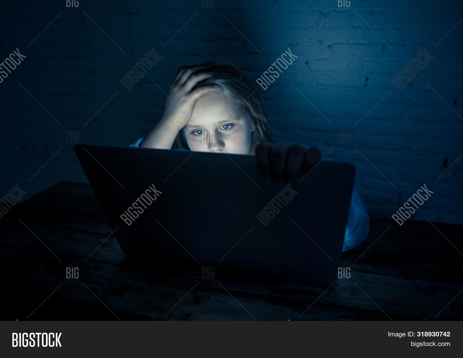 Sad Young Girl Laptop Image & Photo (Free Trial) | Bigstock