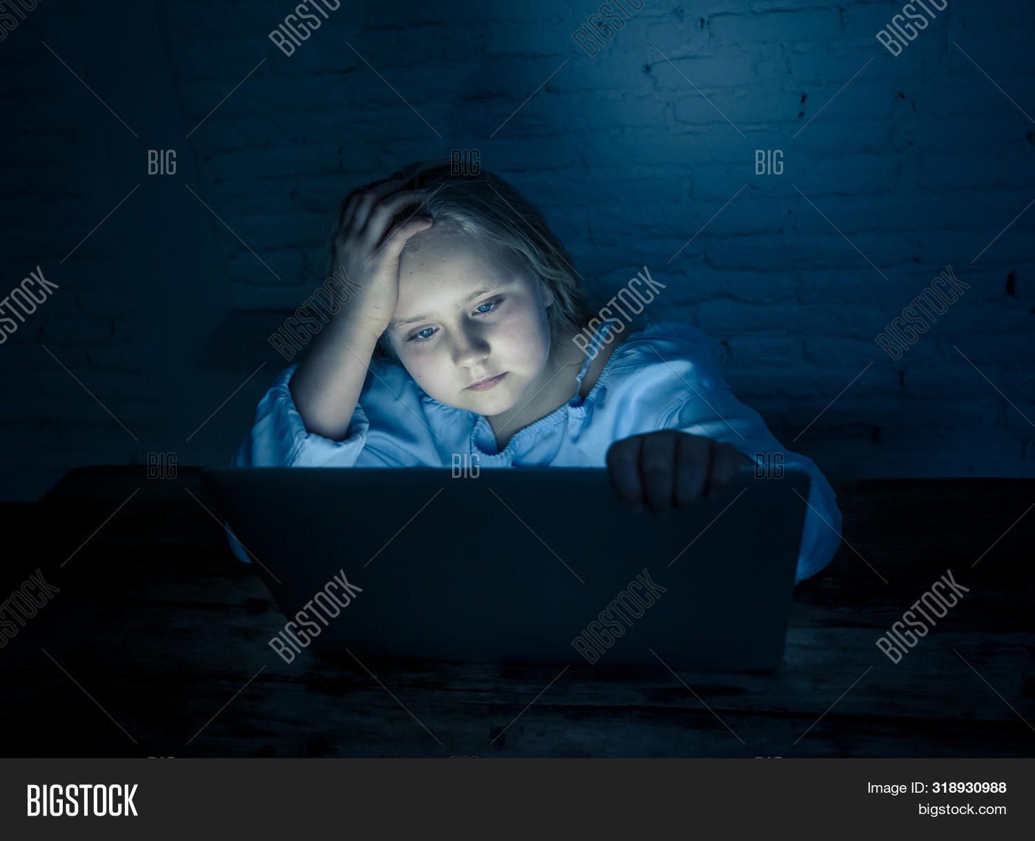 Sad Young Girl Laptop Image & Photo (Free Trial) | Bigstock