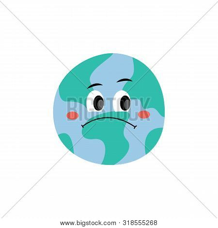 Unhappy Sad Earth Vector & Photo (Free Trial) | Bigstock