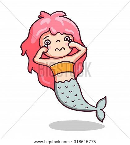 Crying Mermaid Wiping Vector & Photo (Free Trial) | Bigstock