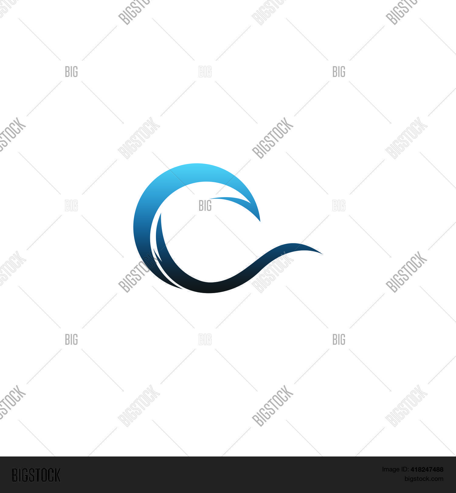 Wave Icon Logo Simple Vector & Photo (Free Trial) | Bigstock