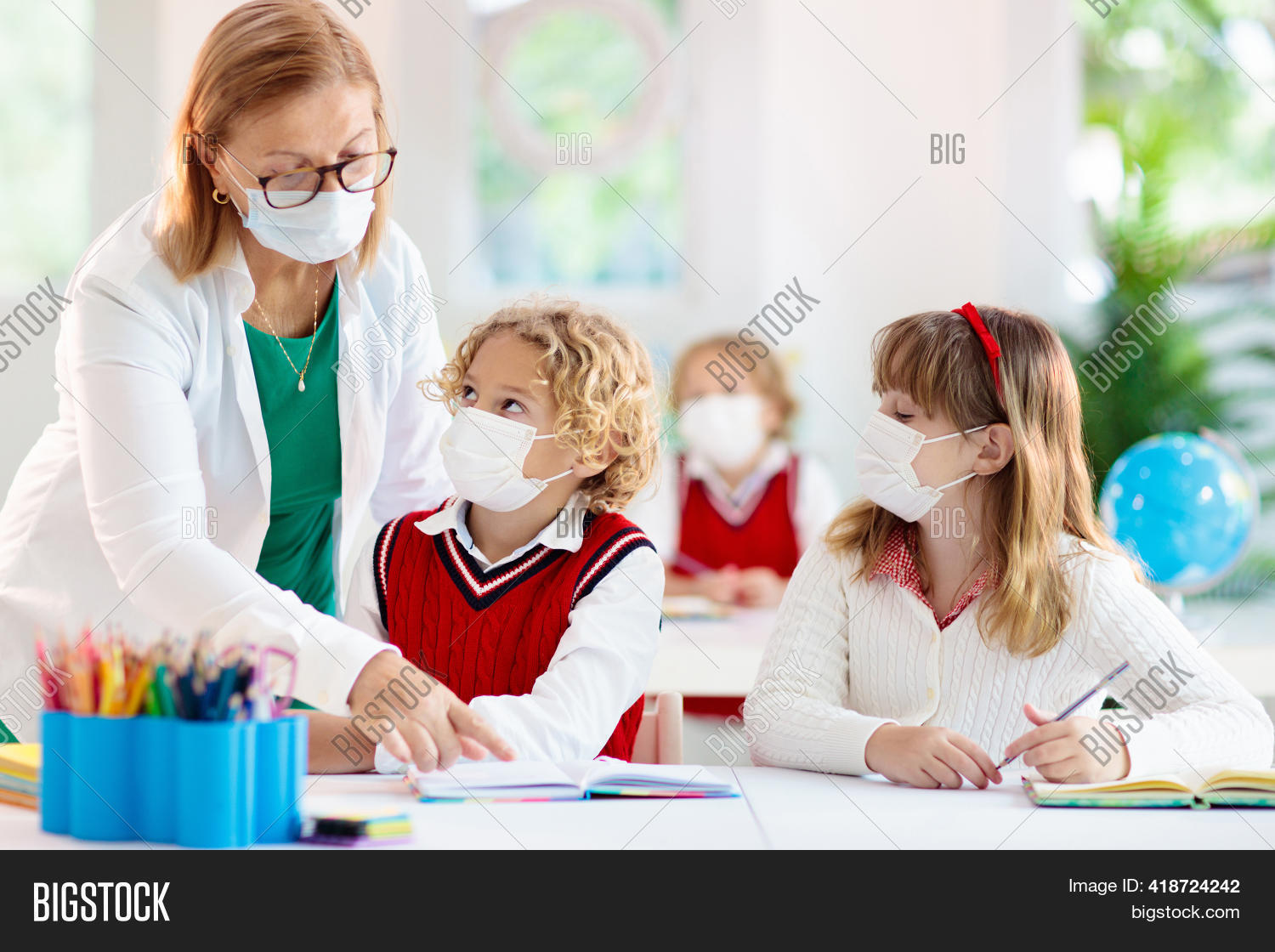 Kids Face Mask School Image & Photo (Free Trial) | Bigstock