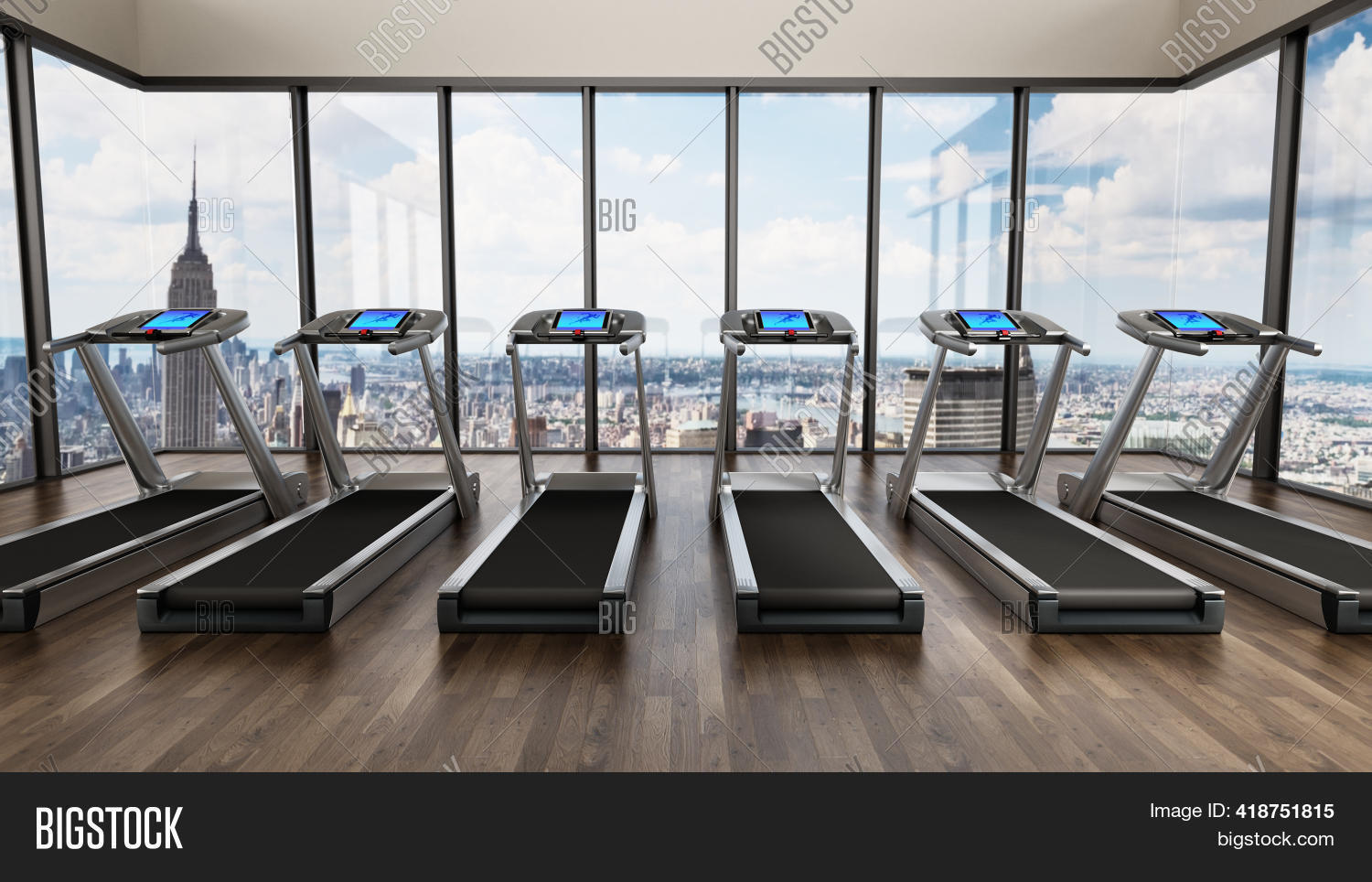 Treadmills Inside Image & Photo (Free Trial) | Bigstock