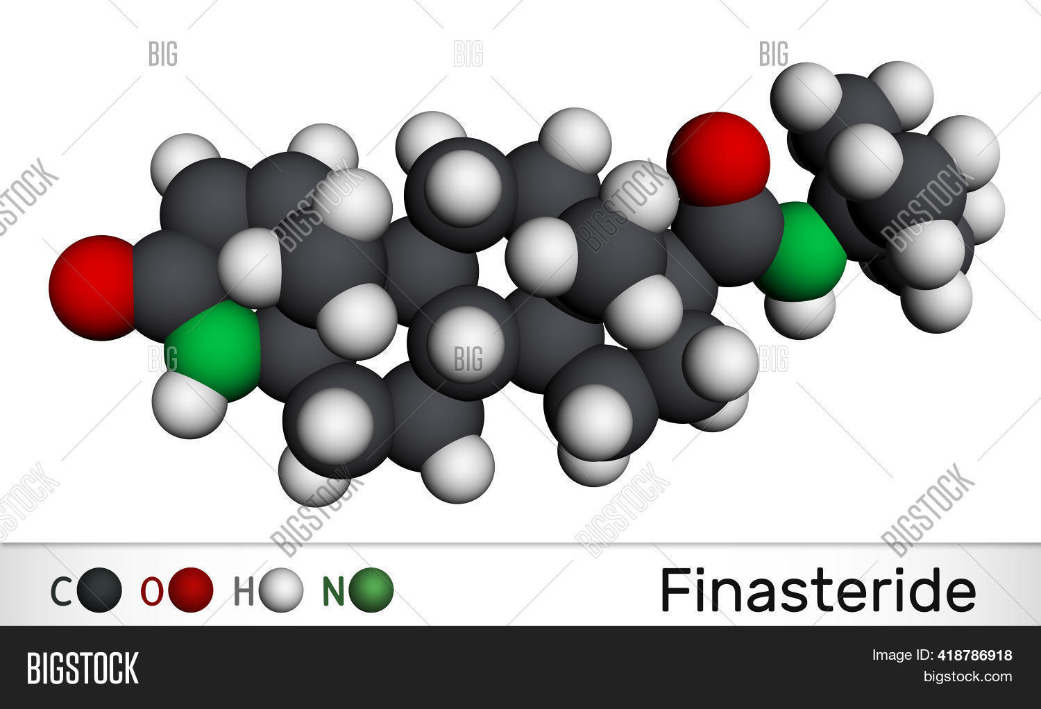 Finasteride Molecule. Image & Photo (Free Trial) | Bigstock