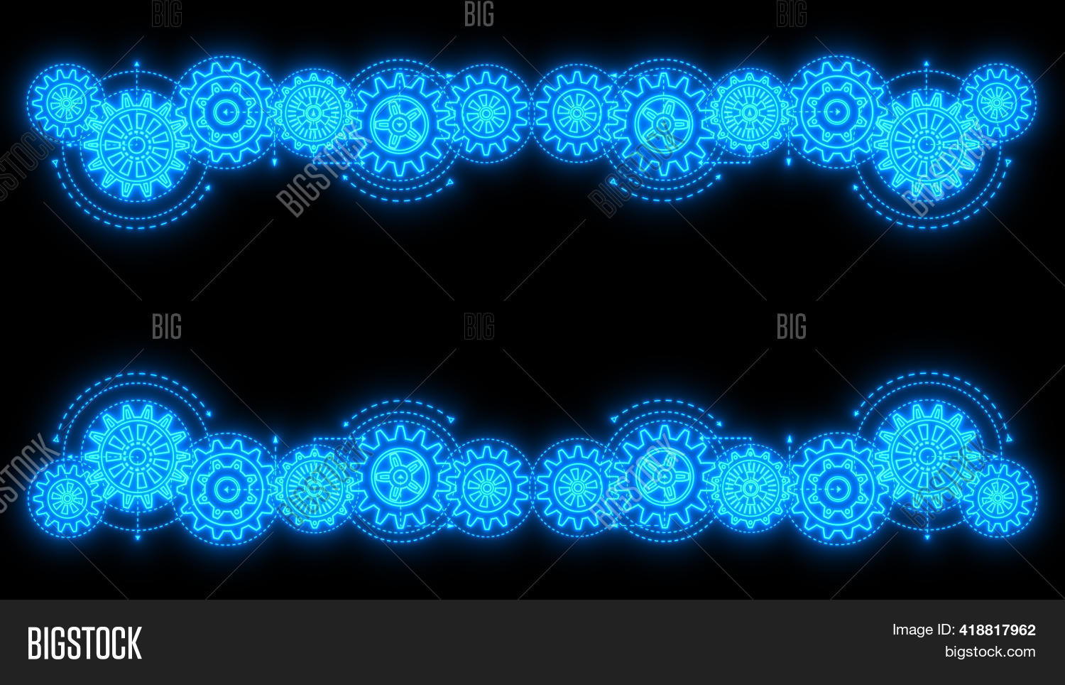 Neon Gears.technology Image & Photo (Free Trial) | Bigstock
