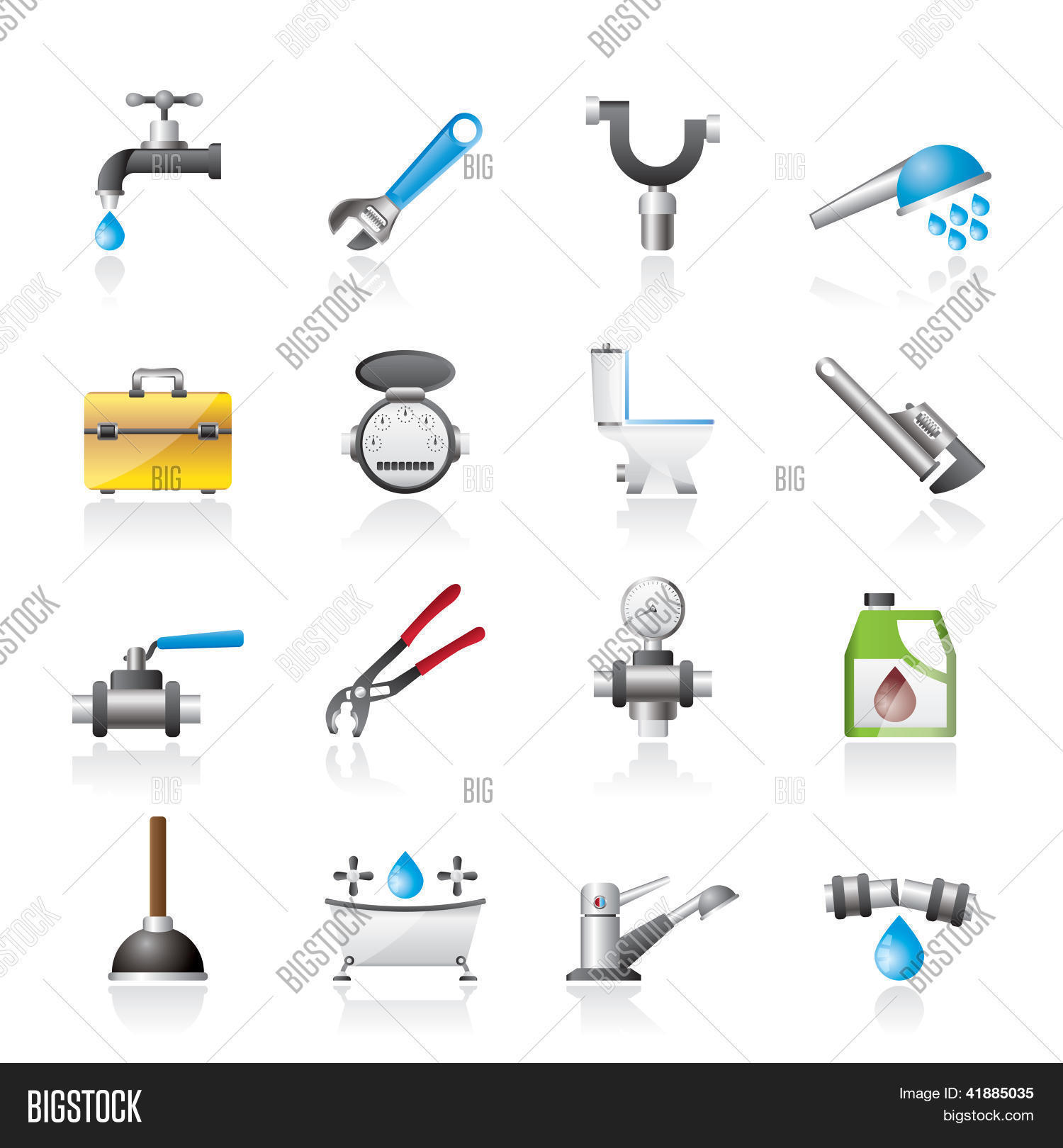 Realistic Plumbing Vector & Photo (Free Trial) | Bigstock