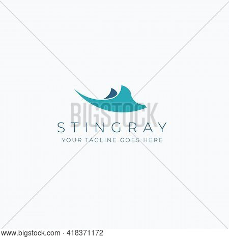 Minimalist Stingray Vector & Photo (Free Trial) | Bigstock