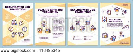 Dealing With Job Transition Brochure Template. Way To Success. Flyer ...