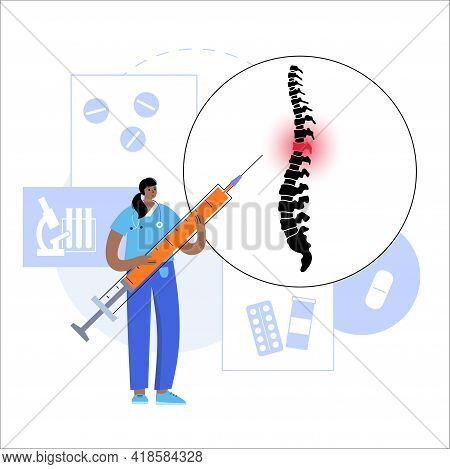 Spine Joint Injection Vector & Photo (Free Trial) | Bigstock