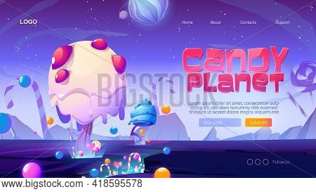 Candy Planet Cartoon Vector & Photo (Free Trial) | Bigstock