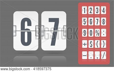 Flip Number Symbol Vector & Photo (Free Trial) | Bigstock